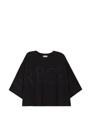 Burberry Logo Cotton T-shirt - Black