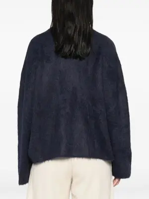 Soft Goat Wool Crewneck Jumper - Blue
