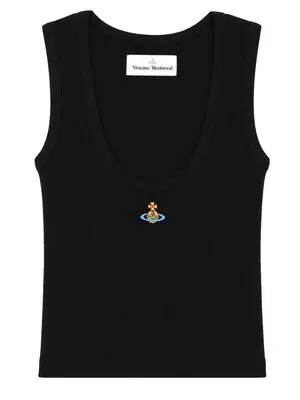 VIVIENNE WESTWOOD Top Cropped A Coste Con Logo