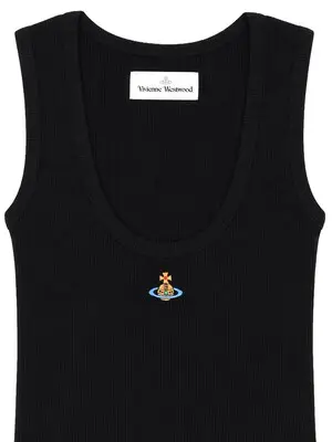 VIVIENNE WESTWOOD Top Cropped A Coste Con Logo
