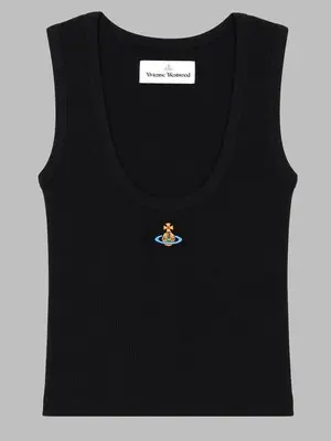 VIVIENNE WESTWOOD Top Cropped A Coste Con Logo