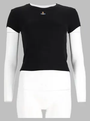 VIVIENNE WESTWOOD Cropped Logo T-shirt