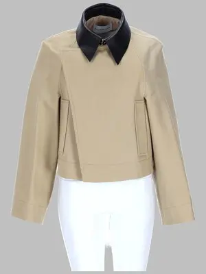 Givenchy Caban Cropped In Cotone E Lana - Beige