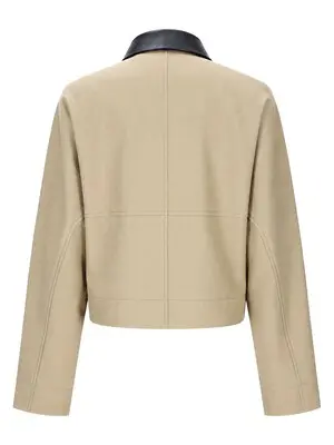 Givenchy Caban Cropped In Cotone E Lana - Beige