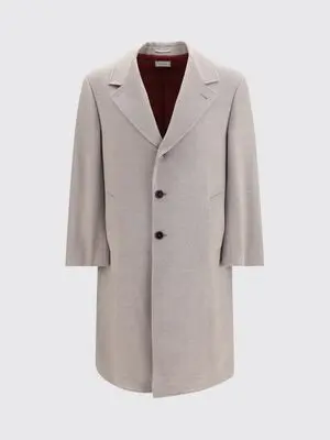 Brunello Cucinelli Single-breasted Knee-length Wool Coat With Notch Lapels
