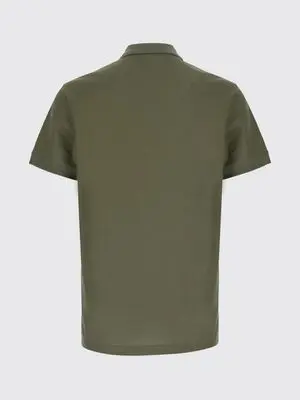 Burberry Equestrian Knight Logo Cotton Polo Shirt With Ribbed Collar