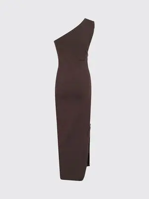 Elisabetta Franchi One-shoulder Jersey Midi Sheath Dress With Slit