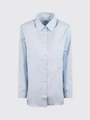 Burberry Slim Fit Cotton Shirt With French Collar And Curved Hem
