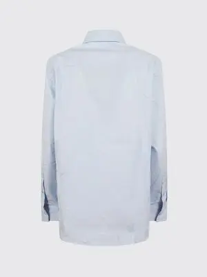 Burberry Slim Fit Cotton Shirt With French Collar And Curved Hem