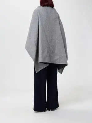 Alberta Ferretti Knee-length Pure Wool Cape With Asymmetric Hem