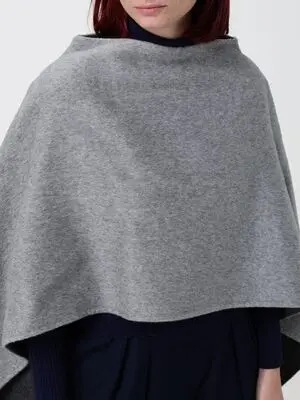 Alberta Ferretti Knee-length Pure Wool Cape With Asymmetric Hem