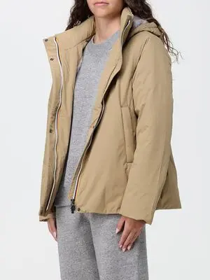 K-WAY Marlette Waterproof Short Jacket With Faux Fur Lining - Beige