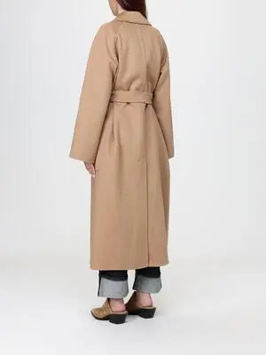 Max Mara Long Wool Robe Coat With Belt