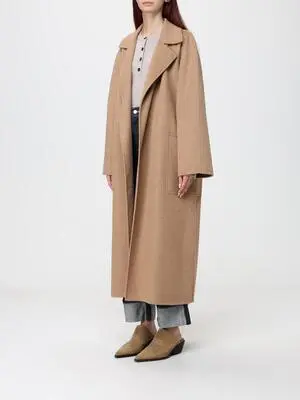 Max Mara Long Wool Robe Coat With Belt
