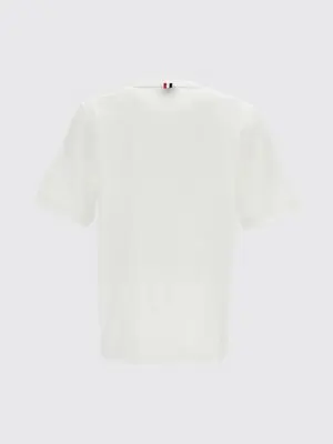 Thom Browne 4-bar Cotton T-shirt With Iconic Sleeve Motif