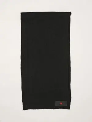 Peuterey Solid Colour Wool And Cashmere Blend Scarf - Black