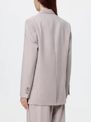 SIMONA CORSELLINI Single-breasted Cotton-blend Blazer With Peak Lapels - Beige
