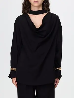 SIMONA CORSELLINI Draped Cowl Neck Sweater