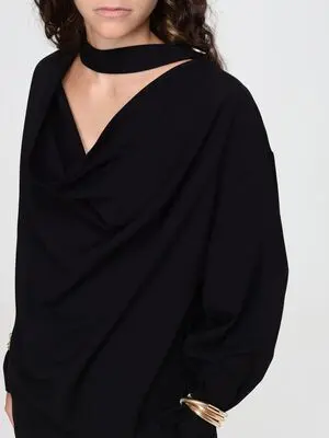 SIMONA CORSELLINI Draped Cowl Neck Sweater