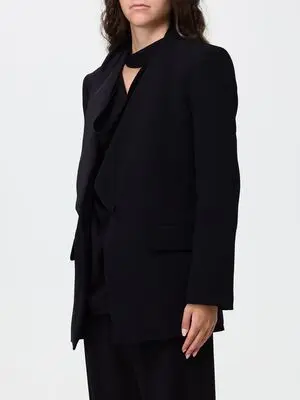 SIMONA CORSELLINI Tuxedo Blazer With Satin Shawl Collar And Lace Details
