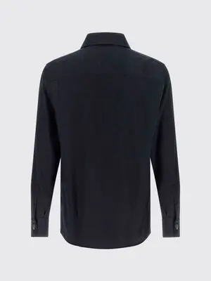 Brunello Cucinelli Wool Shirt Jacket With Patch Pockets And Button Closure - Blue