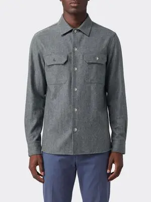 Brunello Cucinelli Wool Shirt Jacket With Patch Pockets And Button Closure - Green