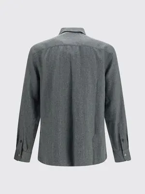 Brunello Cucinelli Wool Shirt Jacket With Patch Pockets And Button Closure - Green