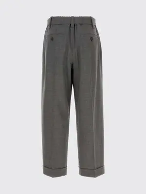 Brunello Cucinelli Cropped Wide-leg Wool-blend Trousers With Pleats