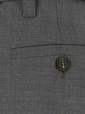 Brunello Cucinelli Cropped Wide-leg Wool-blend Trousers With Pleats