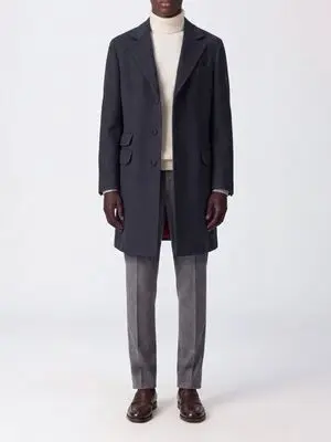 Brunello Cucinelli Single-breasted Pure Cashmere Coat With Notch Lapels