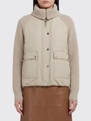 Brunello Cucinelli Padded Wool-knit Cardigan With Patch Pockets - Beige