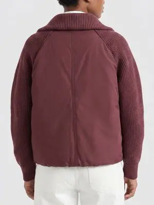 Brunello Cucinelli Padded Wool-knit Cardigan With Patch Pockets - Brown