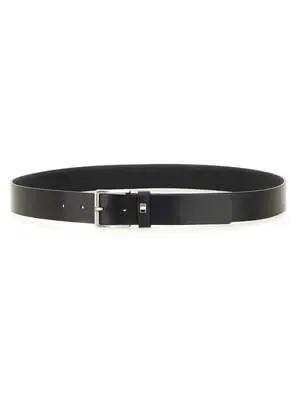 BOSS Leather Logo Belt For - Black
