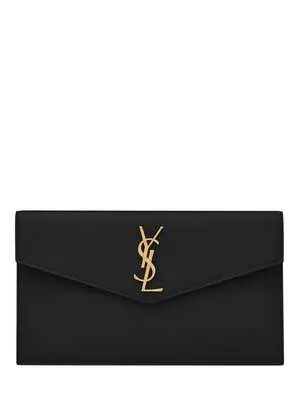 Saint Laurent Mini Leather Bag With Magnetic Closure, 16 Cm Height - Nero