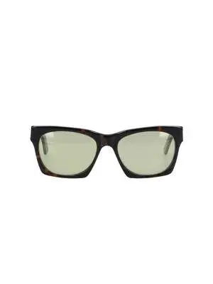 FACE.HIDE Acetate Square Sunglasses - Brown