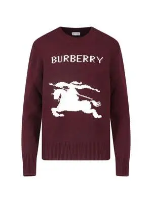 Burberry Crewneck Logo Graphic Knit Sweater