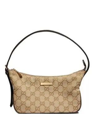 Gucci 14 Cm Height 22 Cm Width 5.5 Cm Depth Gg Canvas Mini Bag With Detachable Shoulder Strap - Beige