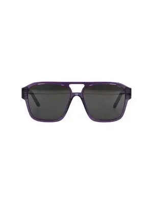 FACE.HIDE Aviator Sunglasses With Bridge Detail - Violet