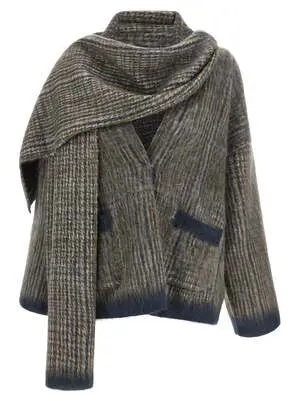Brunello Cucinelli Cardigan With Scarf