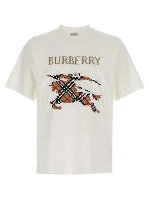 Burberry Burberry Men Cross Stitch T-Shirt White