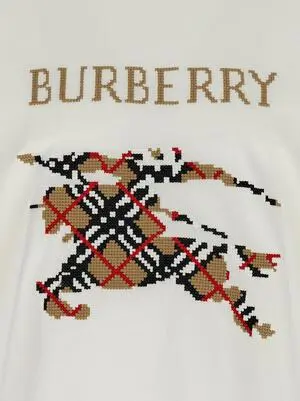 Burberry Cross Stitch T-shirt - White