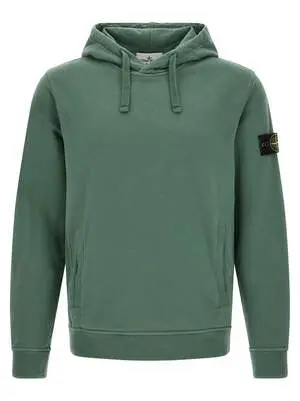 Stone Island Badge Hoodie - Green