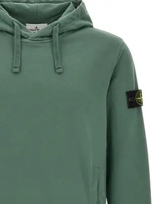 Stone Island Badge Hoodie - Green