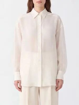 Brunello Cucinelli Relaxed Fit Pure Silk Shirt With French Collar - Natural