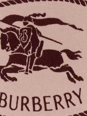 Burberry Embroidered Ekd Cotton Zip-up Hoodie - Pink