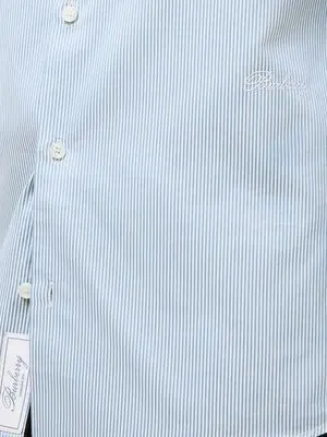 Burberry Striped Cotton Long-sleeved French Collar Shirt