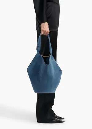 Khaite Small Lotus Tote In Suede