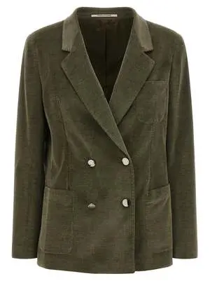 TAGLIATORE TAGLIATORE Nayade Corduroy Double-Breasted Blazer