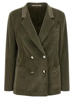 TAGLIATORE TAGLIATORE Nayade Corduroy Double-Breasted Blazer