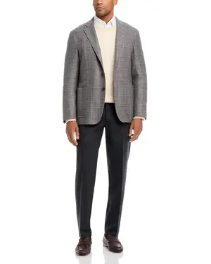 JACK VICTOR Stretch Flannel Trousers - Grey